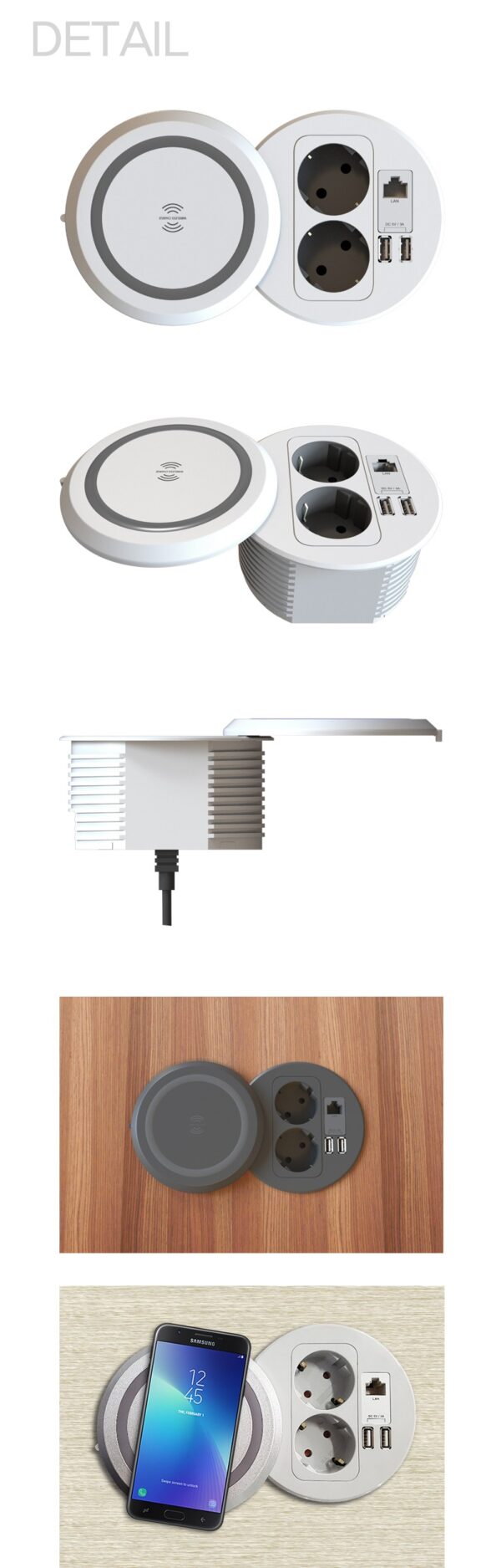 Circular Outlet (Dark Gray) – KOSYS Modular Cabinet Corp.