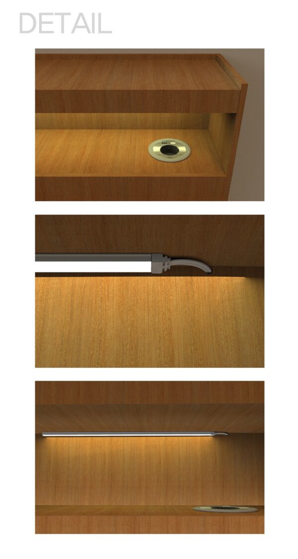 Recessed Round Outlet (BID-201LED) – KOSYS Modular Cabinet Corp.